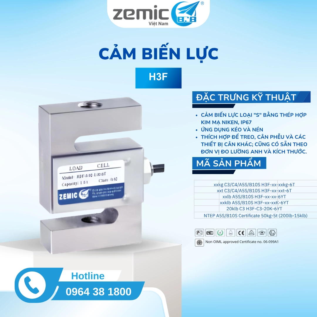 Cảm biến lực H3F - Zemic Việt Nam