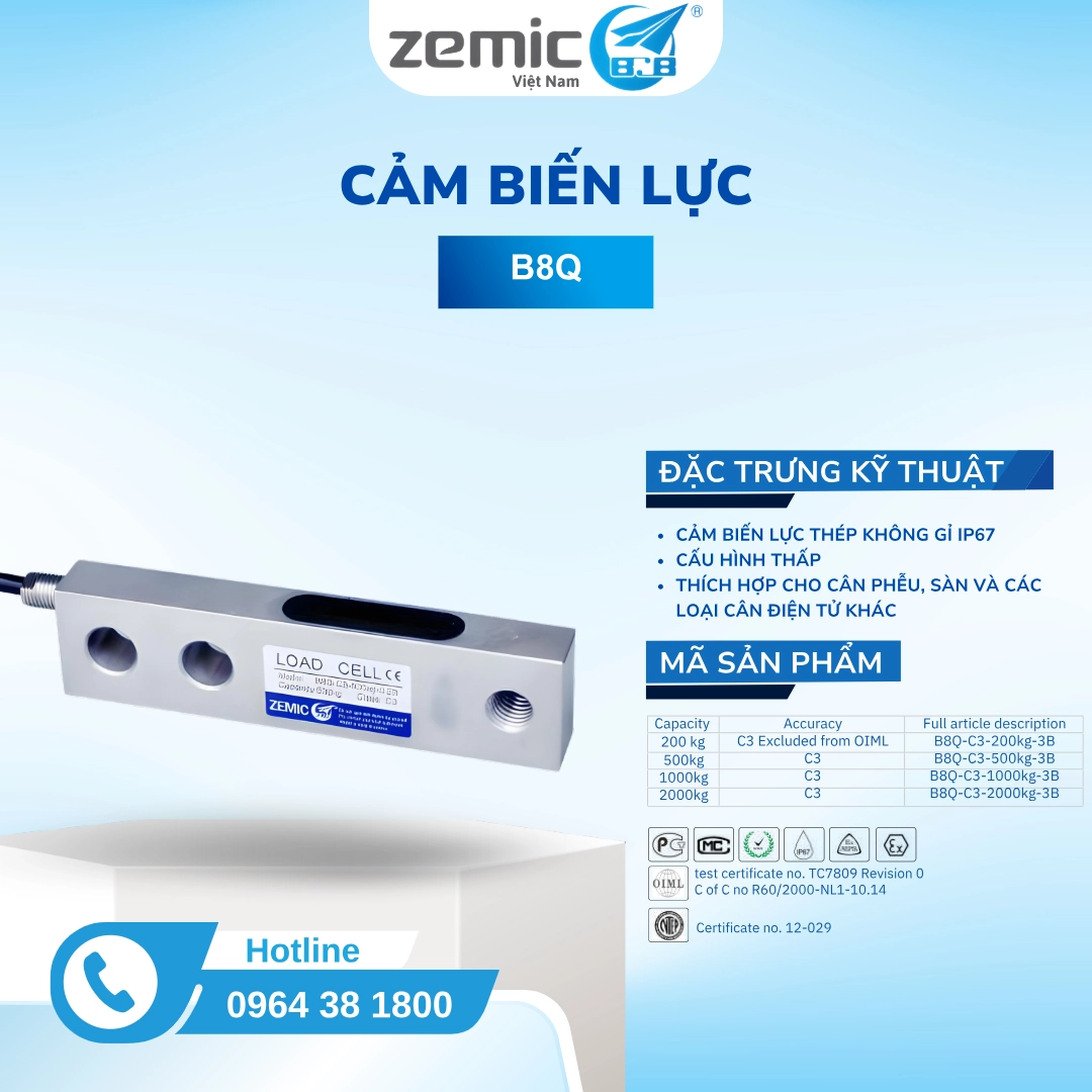Cảm biến lực B8Q - Zemic Việt Nam