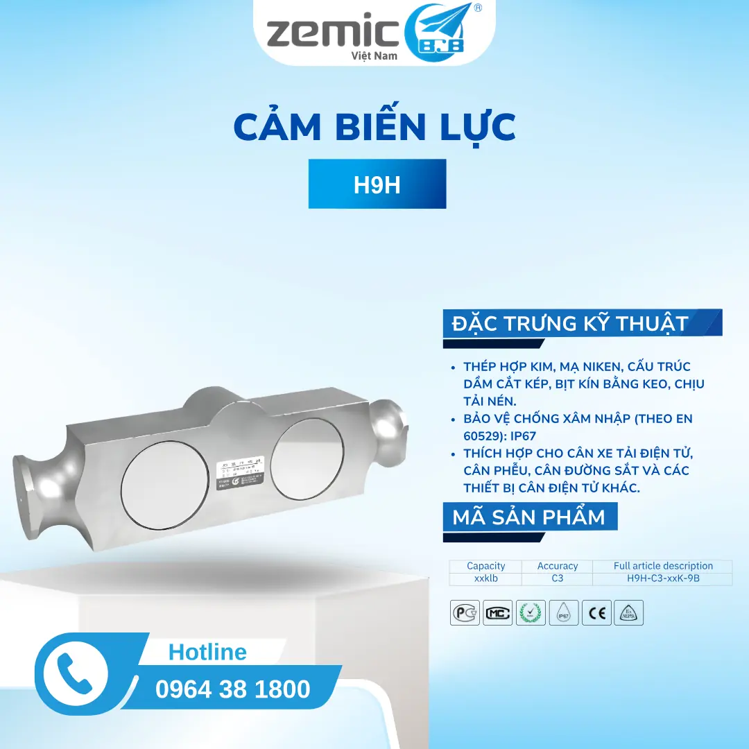 Cảm biến lực H9H - Zemic Việt Nam